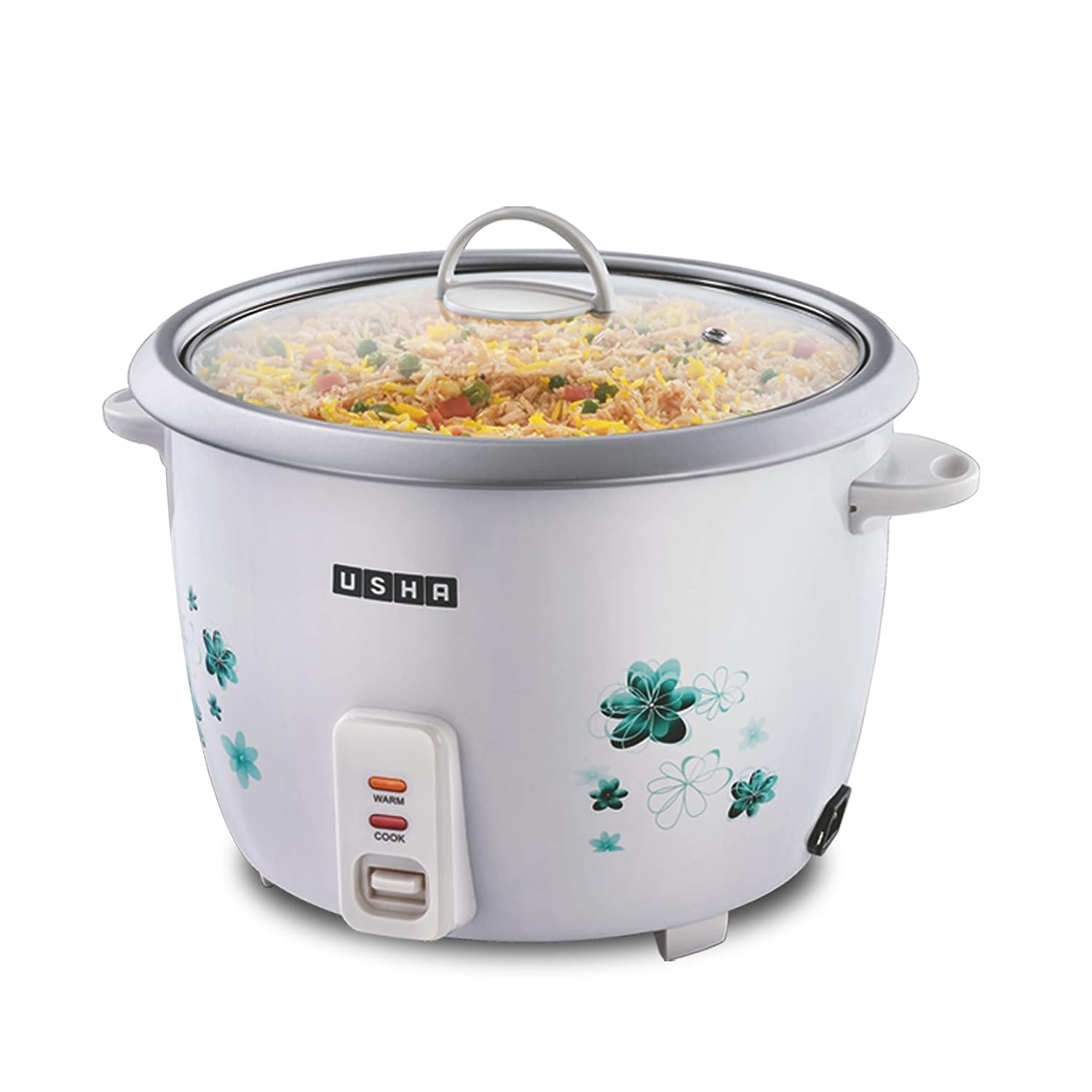 Usha RC28GS1 2.8L Electric Rice Cooker – 1000W with Steamer, Keep Warm ...
